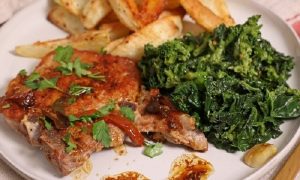 Classic Pork Chops with Broccoli Rabe - everybodylovesitalian.com